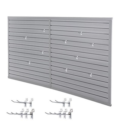 8 x4 PVC Slat Wall Paneling Interlocking Slatwall Panels Garage Storage ...
