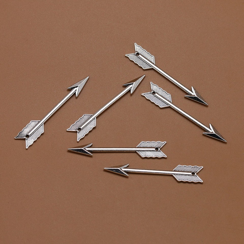 10pcs Retro Alloy Arrow Shape Pendants Charms DIY Jewelry Making ...