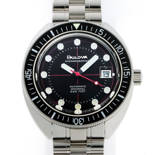 BULOVA Oceanographer Devil Diver Automatic 96B344 SS Men s Watch ...