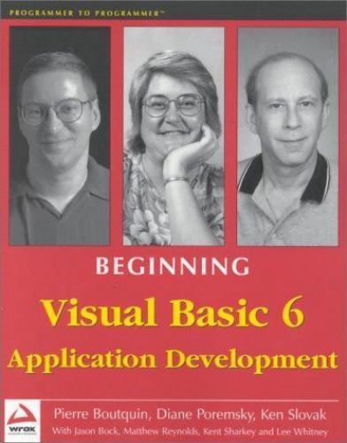 Beginning Visual Basic 6 Application Development 9781861001092| eBay