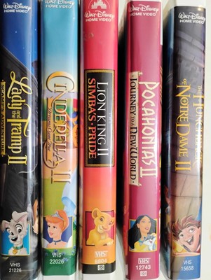 5 Great Sequels Walt Disney VHS Movies VG Cond. Lion King 2, Cinderella ...
