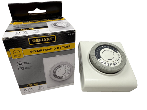 Defiant 15 Amp 24-Hour Indoor Plug-In Heavy-Duty Mechanical Timer with ...