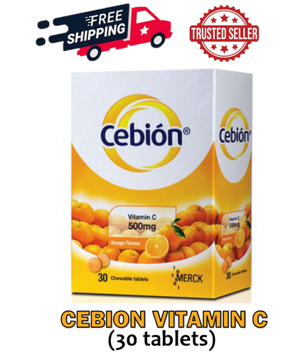 CEBION Vitamin C 500mg Orange Flavor Immune Support 30's Chewable ...