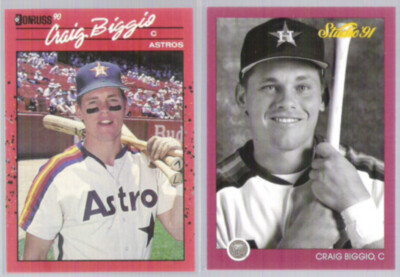 CRAIG BIGGIO 1990 Donruss #306 + 1991 Studio #173. ASTROS | eBay