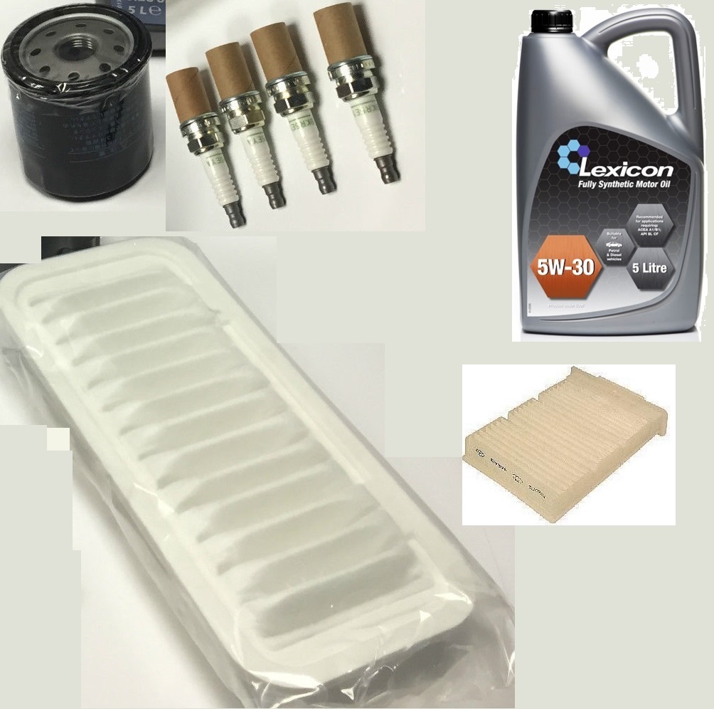FOR AYGO 1.0 05-12 OIL AIR POLLEN FILTER 3 SPARK PLUGS SYNTH OIL ...