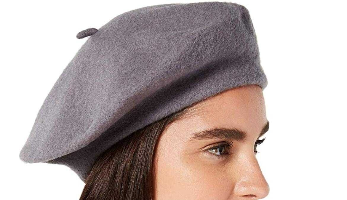 INC International Concepts Women Solid Wool Berets Dark Gray OS | eBay