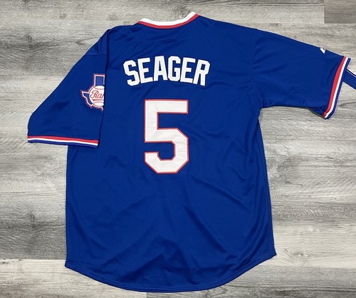 Corey Seager 1984 Texas Rangers Cooperstown Blue Throwback Jersey Men’s ...