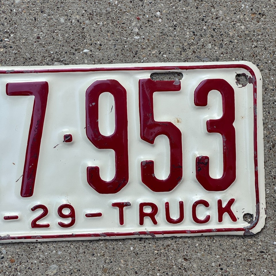 1929 Tennessee Truck License Plate Auto Tag Garage Decor Vintage X 17 ...