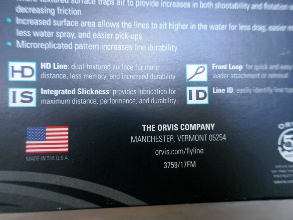 Orvis Hydros HD Fly Line - WF#8 Floating line willow/orange | eBay UK