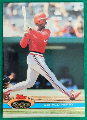 Gerald Perry - 1991 Topps Stadium Club #379 - St Louis Cardinals ...