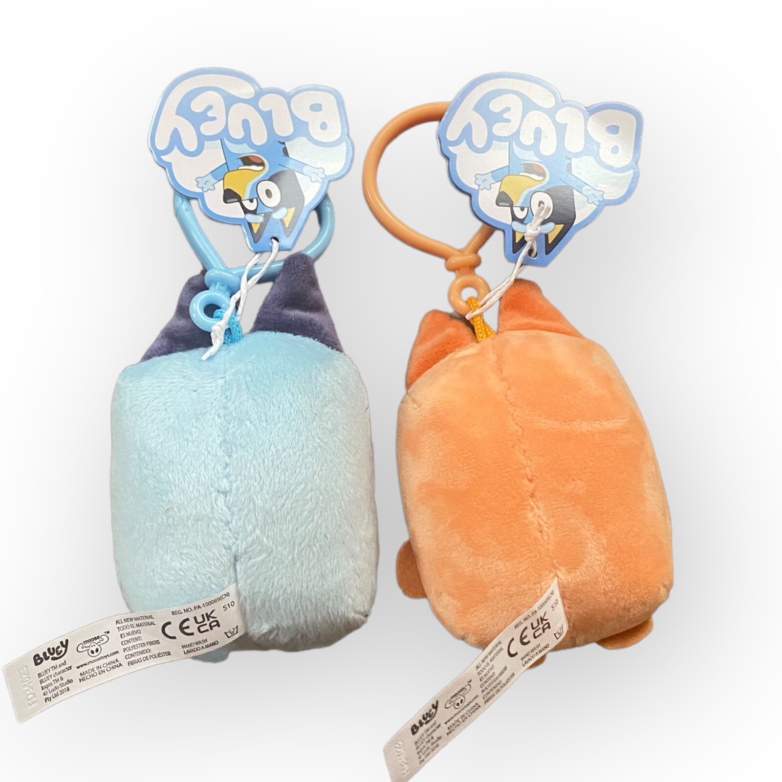 Bluey & Friends Bluey And Bingo Mini Plush Backpack Clip Set Of 2 NEW ...