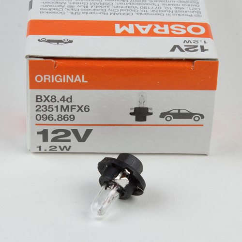 Osram 12V 1.2w Bulb short black socket BMW cluster 2351MFX6 - 1PC | eBay