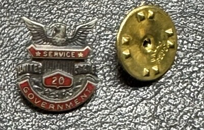 U.S. Govt DOD 20 Year Civilian Service Sterling Pin | eBay