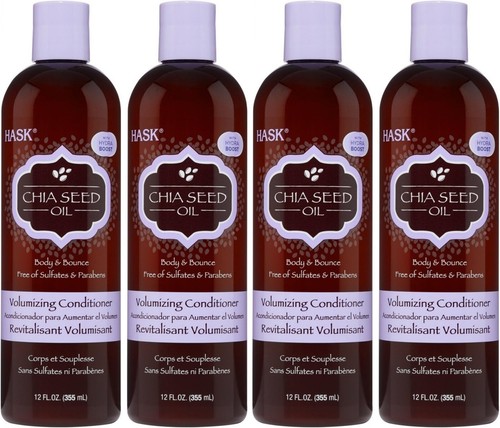 4 PK Hask Volumizing Conditioner Chia Seed Oil Body Bounce Hydra Boost ...