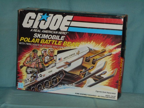 vintage original GI G.I. JOE SKIMOBILE POLAR BATTLE BEAR empty BOX only ...