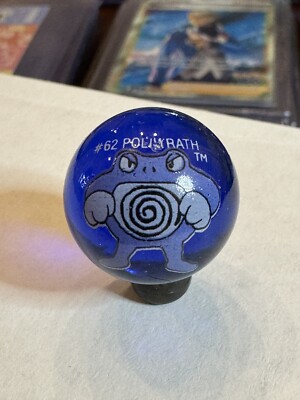 VINTAGE 1998 POKEMON Marble Original # 62 Poliwrath Blue | eBay