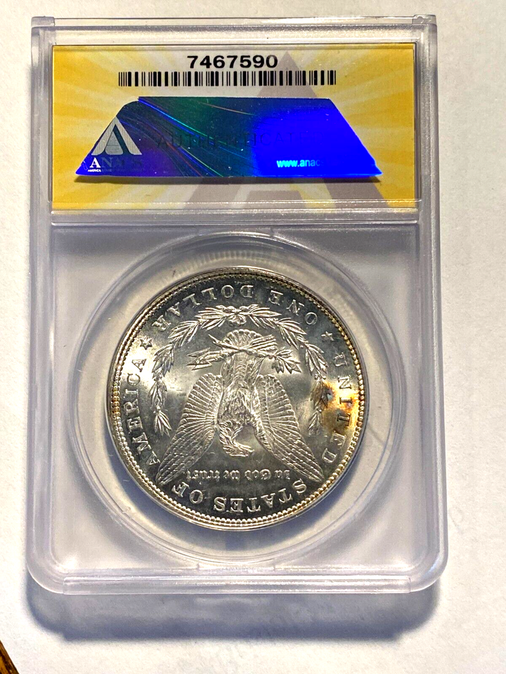 #A7033,Morgan Silver Dollar,ANACS MS62, 1885 P Seldom Seen Vam 11 ...