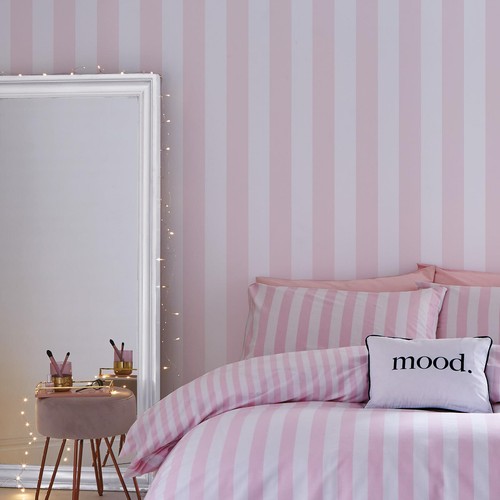 Classic Stripe Wallpaper Sassy B Tease 187541 Pink & White Girls ...