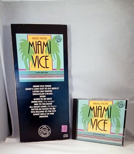 Music from MIAMI VICE in original Long Box Case CD 1986 Beat Street ...