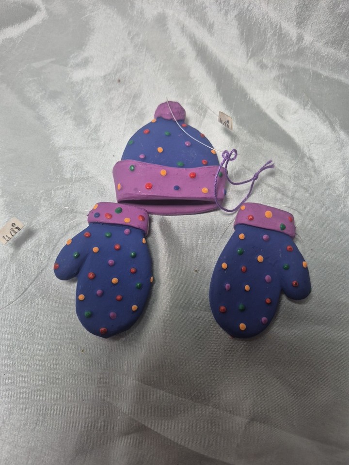 Dept 56 Hat and Mittens Ornament Set Winter Warm Ups Christmas | eBay