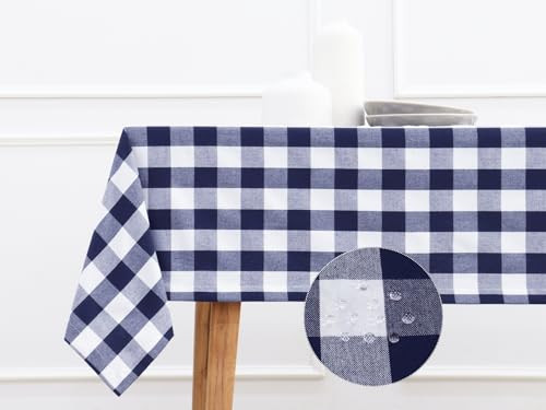 Buffalo Plaid Tablecloth - Water Resistant Wipeable Washable Checkered ...