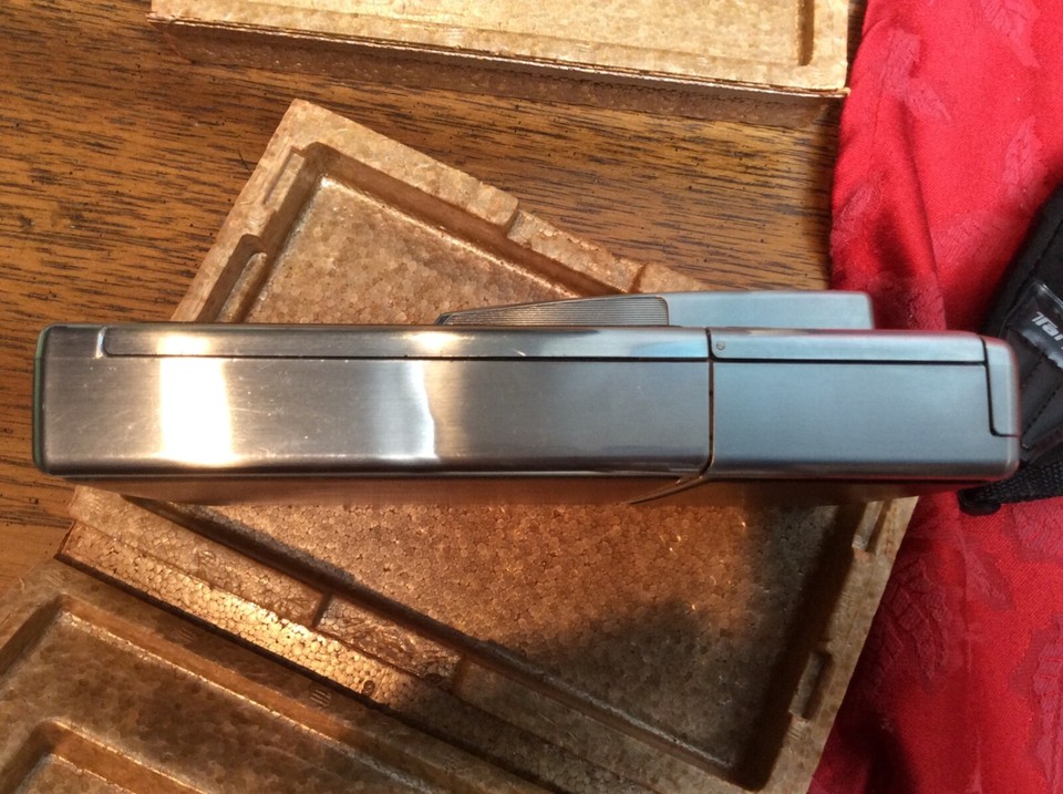 Polaroid SX-70 Land Camera Vintage Tan & Chrome w/ Foam Box Insert ...