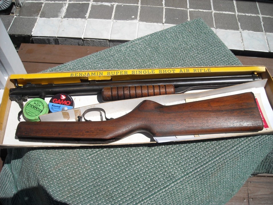 Old Benjamin Model 310 - with Box - Tin with Pellets - and Papers ...