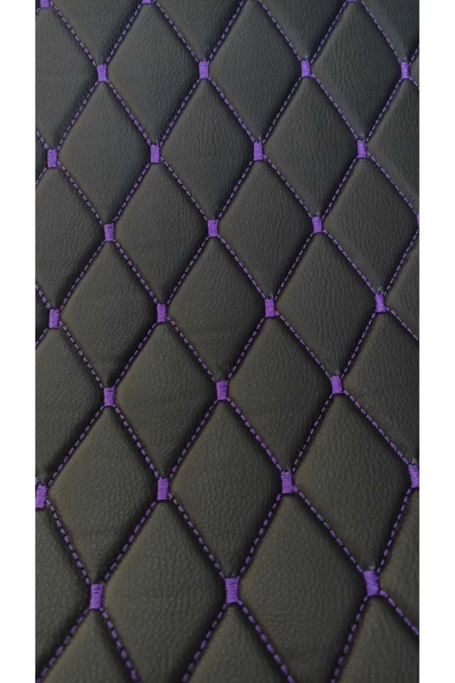 Purple Vinyl Grain Quilted Faux Leather Upholstery Fabric | Diamond 55 ...
