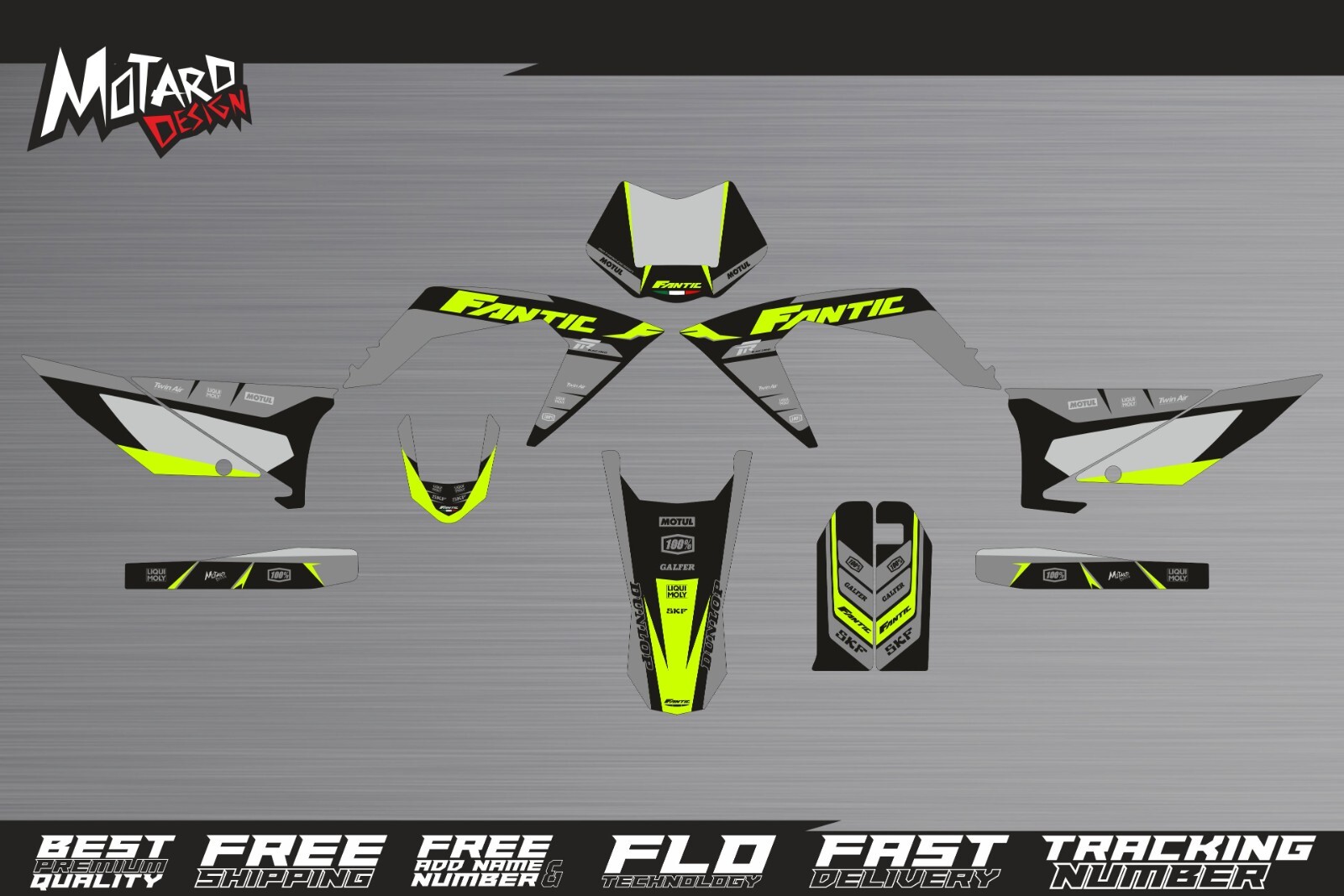 Fantic TZ 125 170 200 300 FLUO/NEON Graphics Kit Decals Stickers by ...