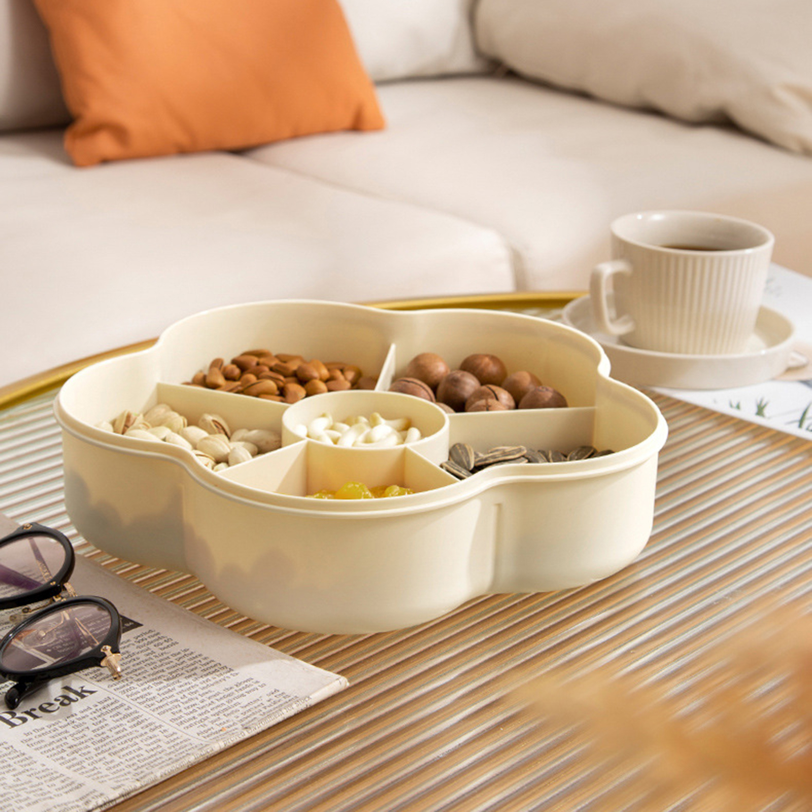 Appetizer Tray with Lid Store Nuts Anti-deformed Food Storage Tray ...