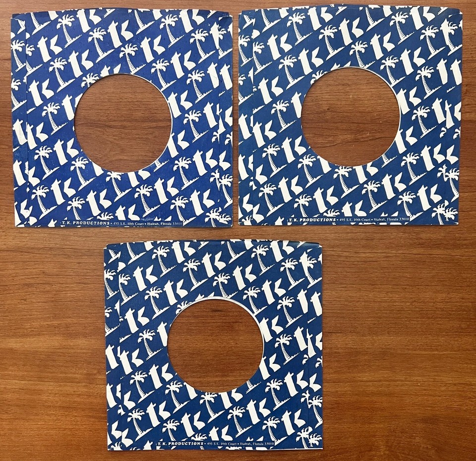 Lot Of 3 T.K. TK Productions Records 7” 45 Record Sleeves Vintage | eBay