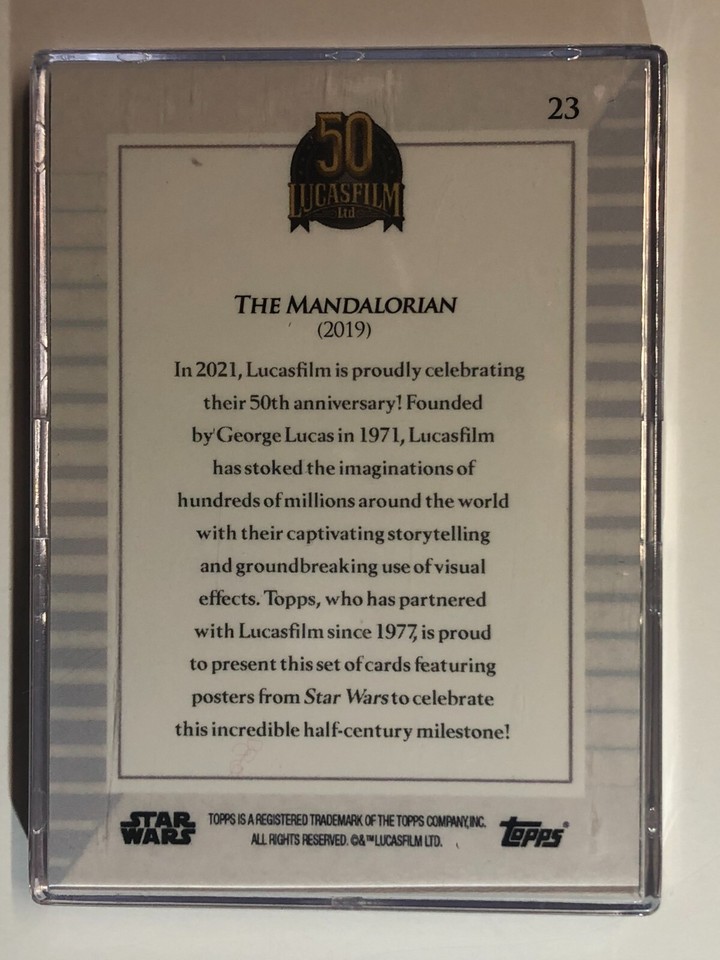 2021 Topps Star Wars LucasFilm 50th Anniversary **The Mondalorian ...