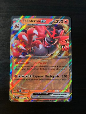 Carte Pokémon Félinferno EX 034/162 TEF Ecarlate Violet Forces ...