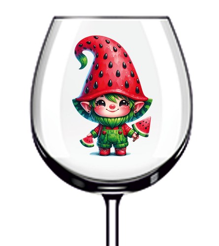 12x Colorful Watermelon Gnome Gonk Wine Glass Bottle Tumbler Vinyl ...