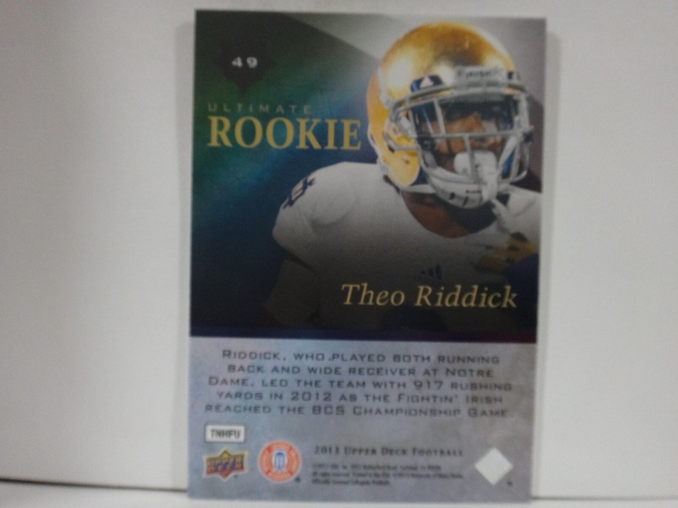 2013 Upper Deck Ultimate Collection Inserts #49 Theo Riddick /525 | eBay