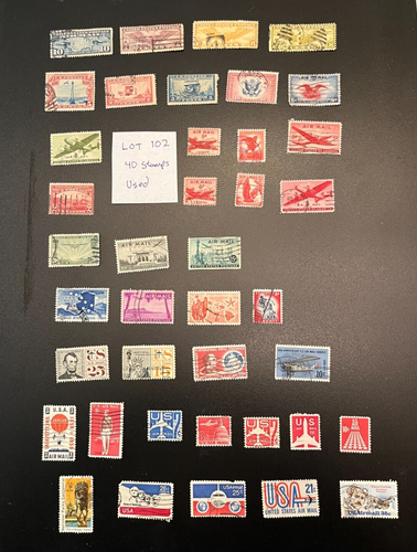US Air Mail Stamps Collection Used Classics Postmarked Lot 102 | eBay