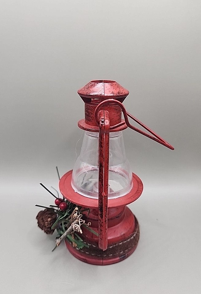 Christmas Ornament Lantern Red Plastic Pine Cone Lantern Decoration | eBay