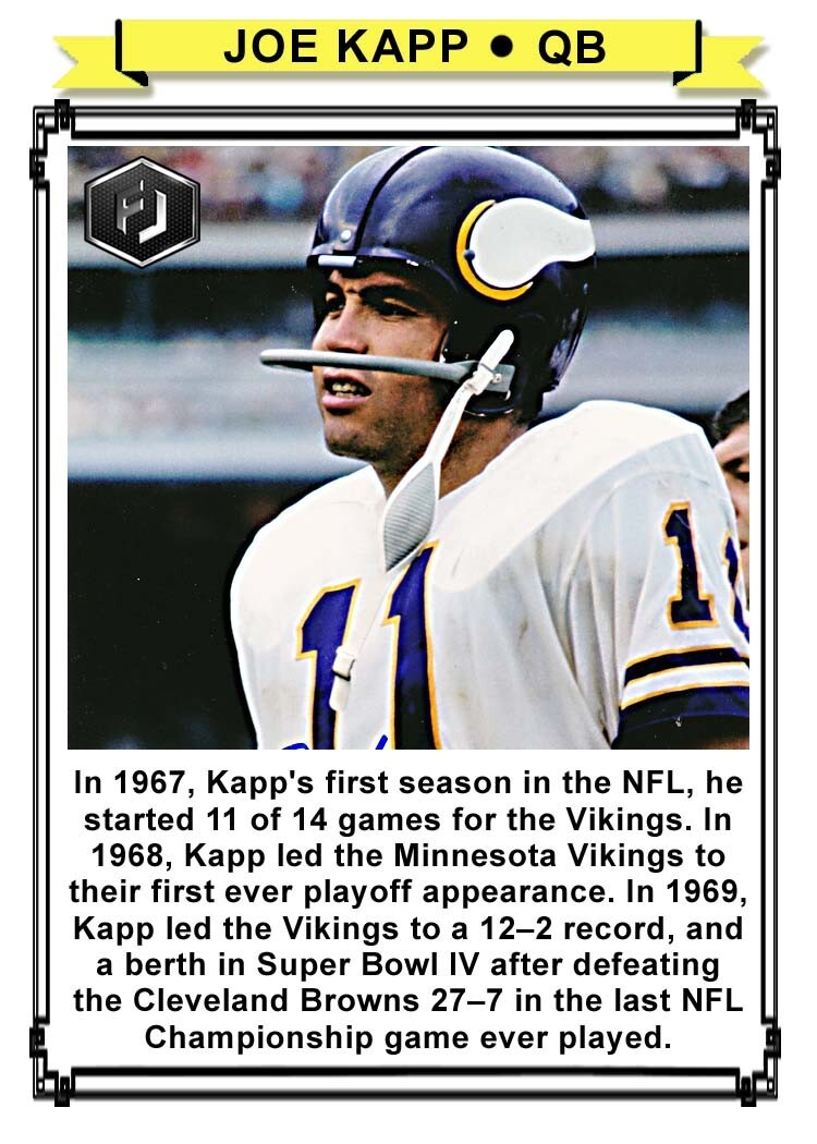 ACEO JOE KAPP MINNESOTA VIKINGS CUSTOM HAND MADE ART CARD | eBay