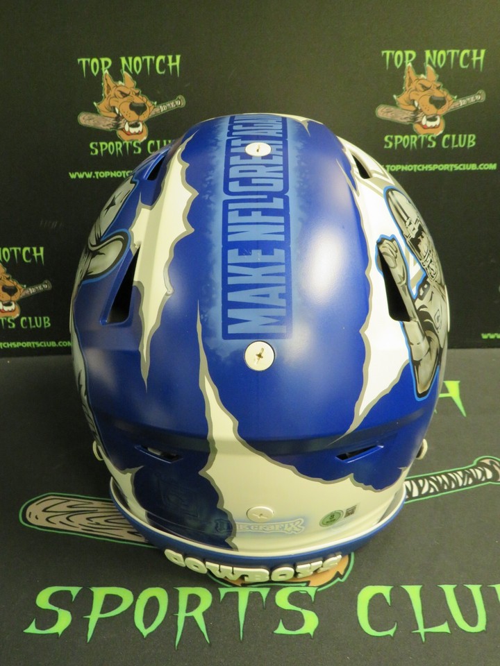 TONY ROMO SIGNED AUTH F/S DALLAS COWBOYS PRESIDENT DONALD TRUMP HELMET ...