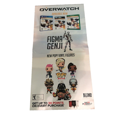 Overwatch Figma Genji Funko Pop Game Gamestop Promo Poster/Banner | eBay