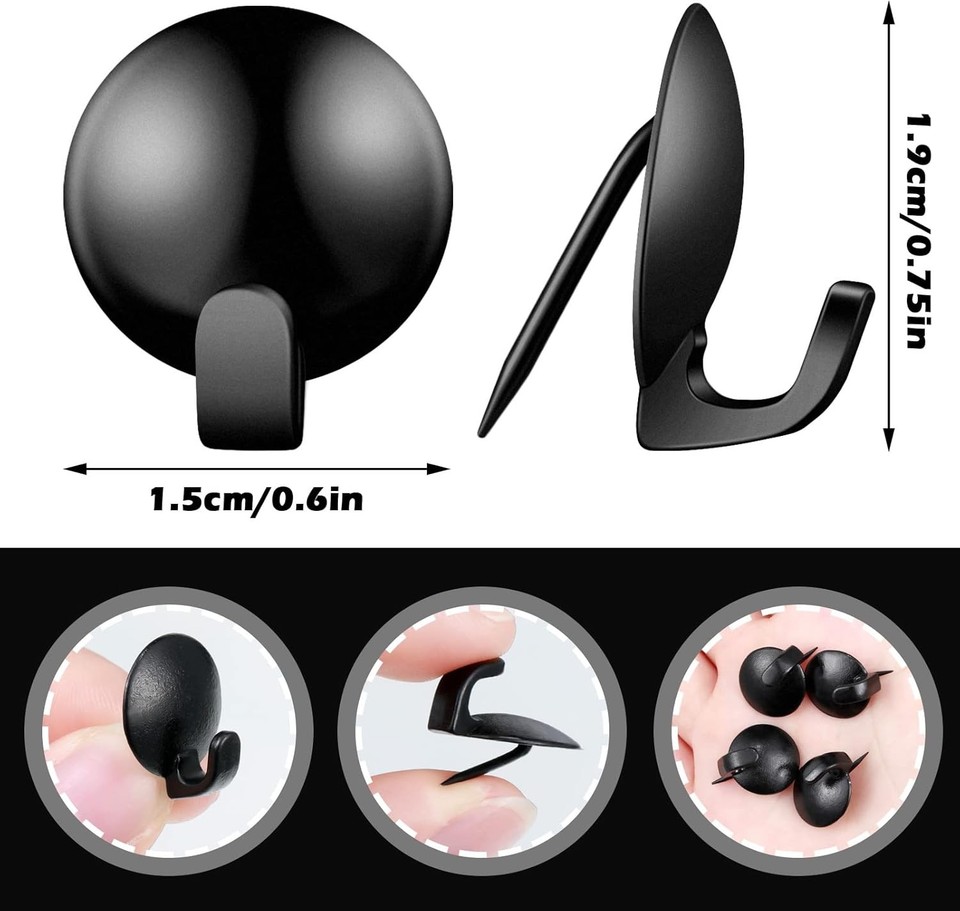 30 Pack Metal Cubicle Hooks Fabric Panel Wall Hooks Cubicle Clips Push ...