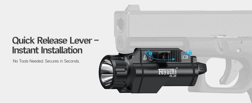 Feyachi Weapons Light 1500 LM. Has five different brands pic rail ...