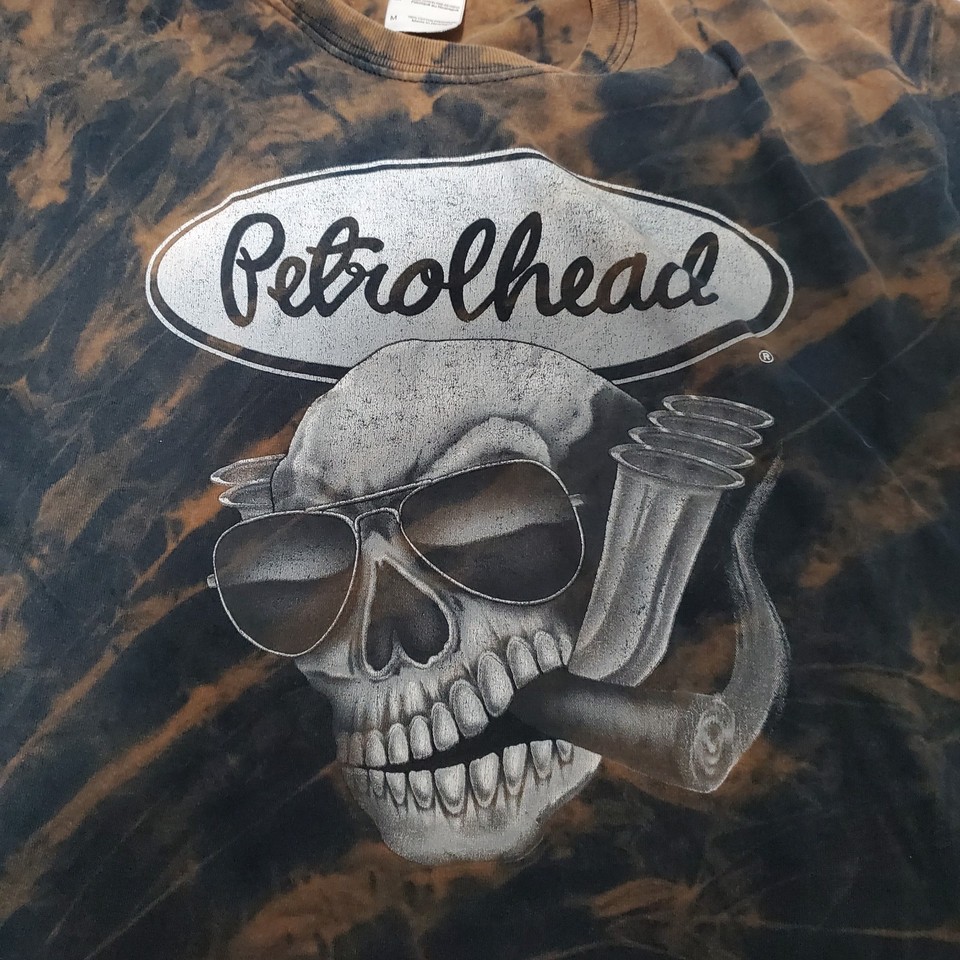 Petrolhead Hot Rod Shirt Size Medium Acid Wash Tye Dye Racing Mechanic ...