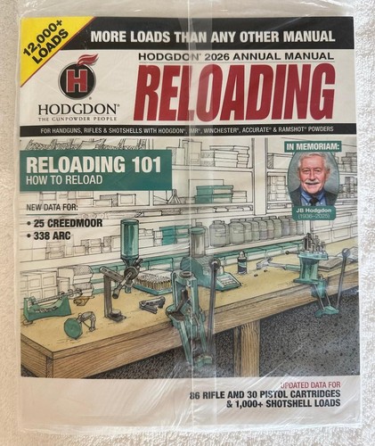 2026 HODGDON Annual Manual RELOADING 101 How To Reload NEW SEALED ...