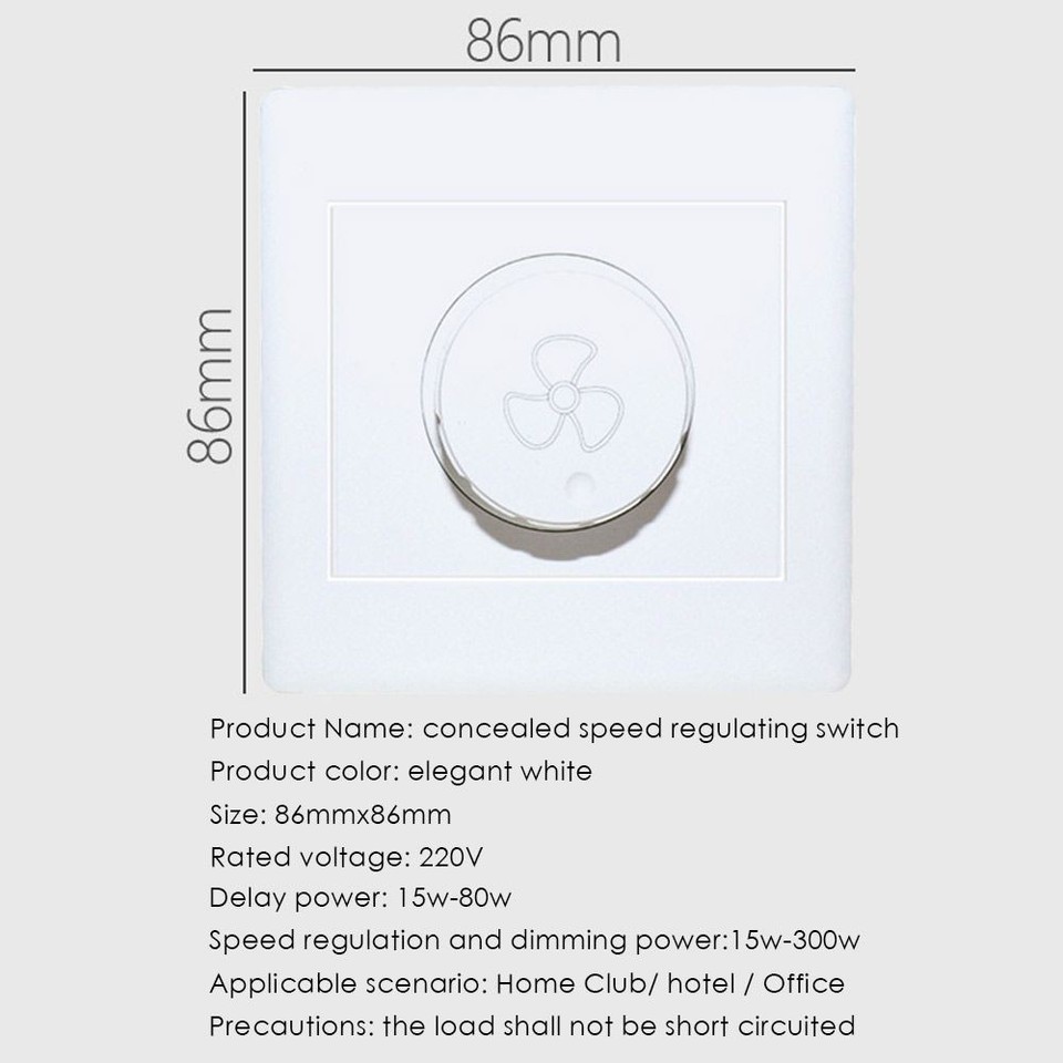 10A Light/Lamp Wall Switch Dimmer Switch Speed Control Switch Rotary ...