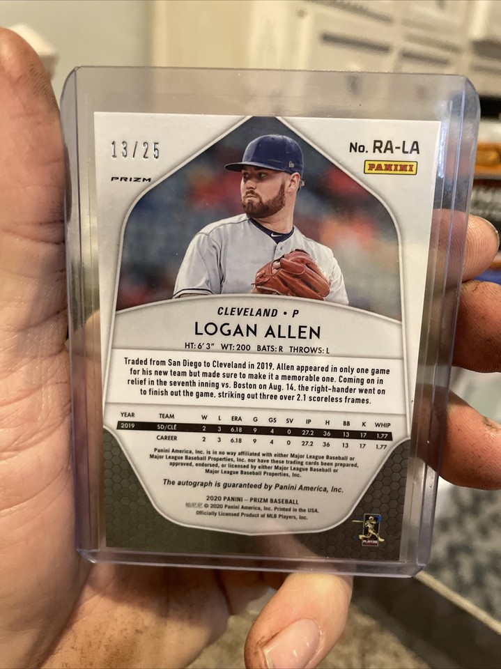 2020 Panini Prizm Quick Pitch Bronze Donut Circle /25 Logan Allen ...