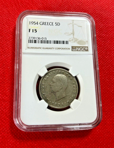 1954 5D COIN GREECE NGC F 15 | eBay