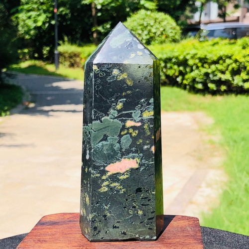 580G Natural Lotus Flower Obelisk Quartz Tower Crystal Point Healing ...