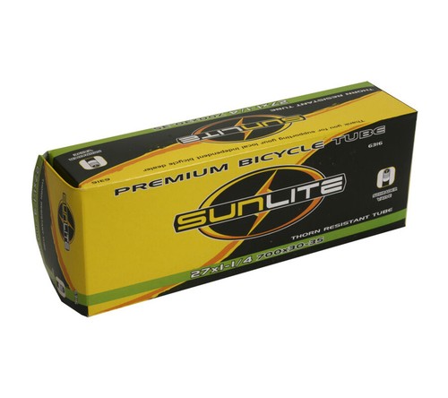 Sunlite Bicycle Inner Tube Thorn Puncture Resistant 700x30-35c / 27 x 1 ...