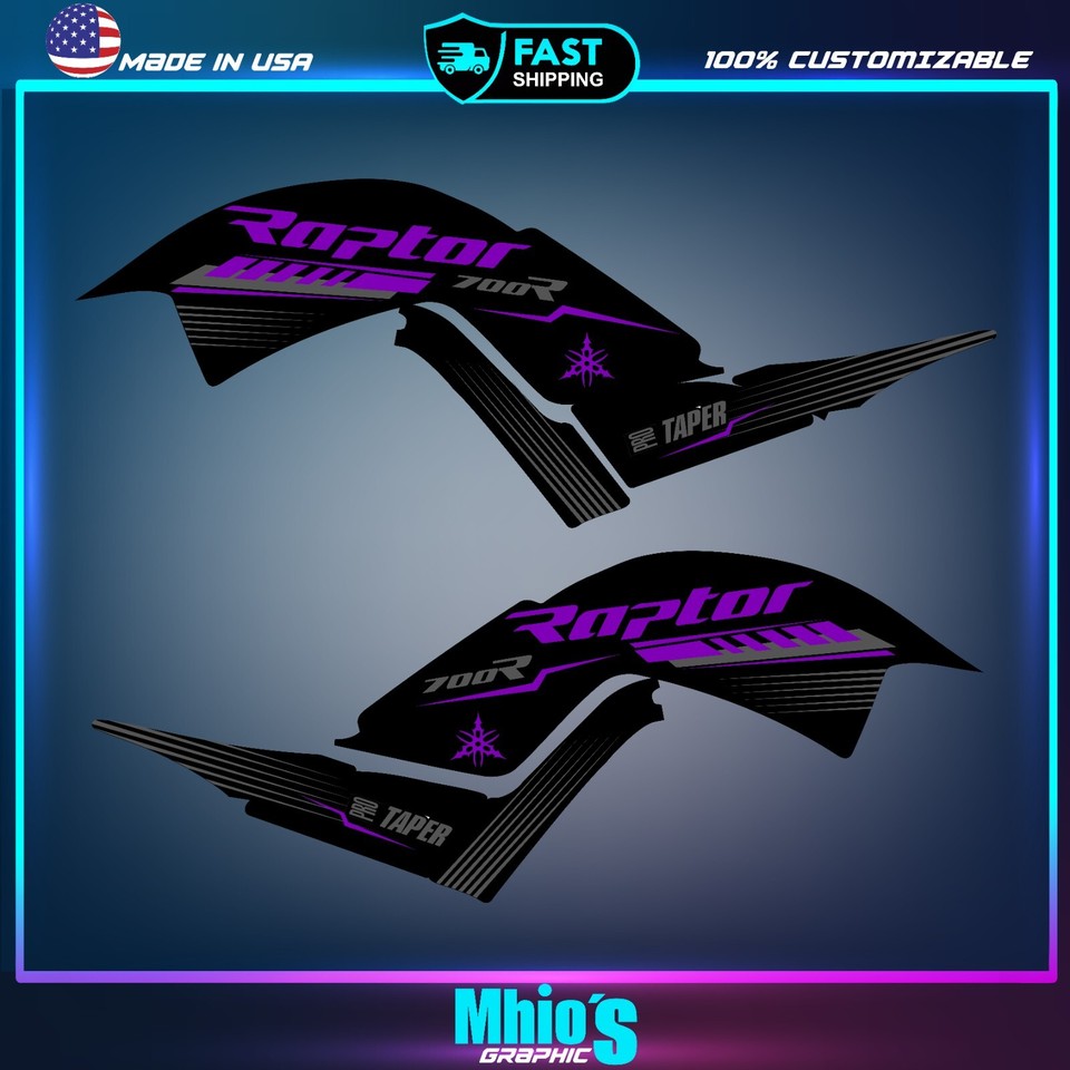 Yamaha Raptor 700 700R graphics kit 2013 2014 2017 to 2025 decals ...